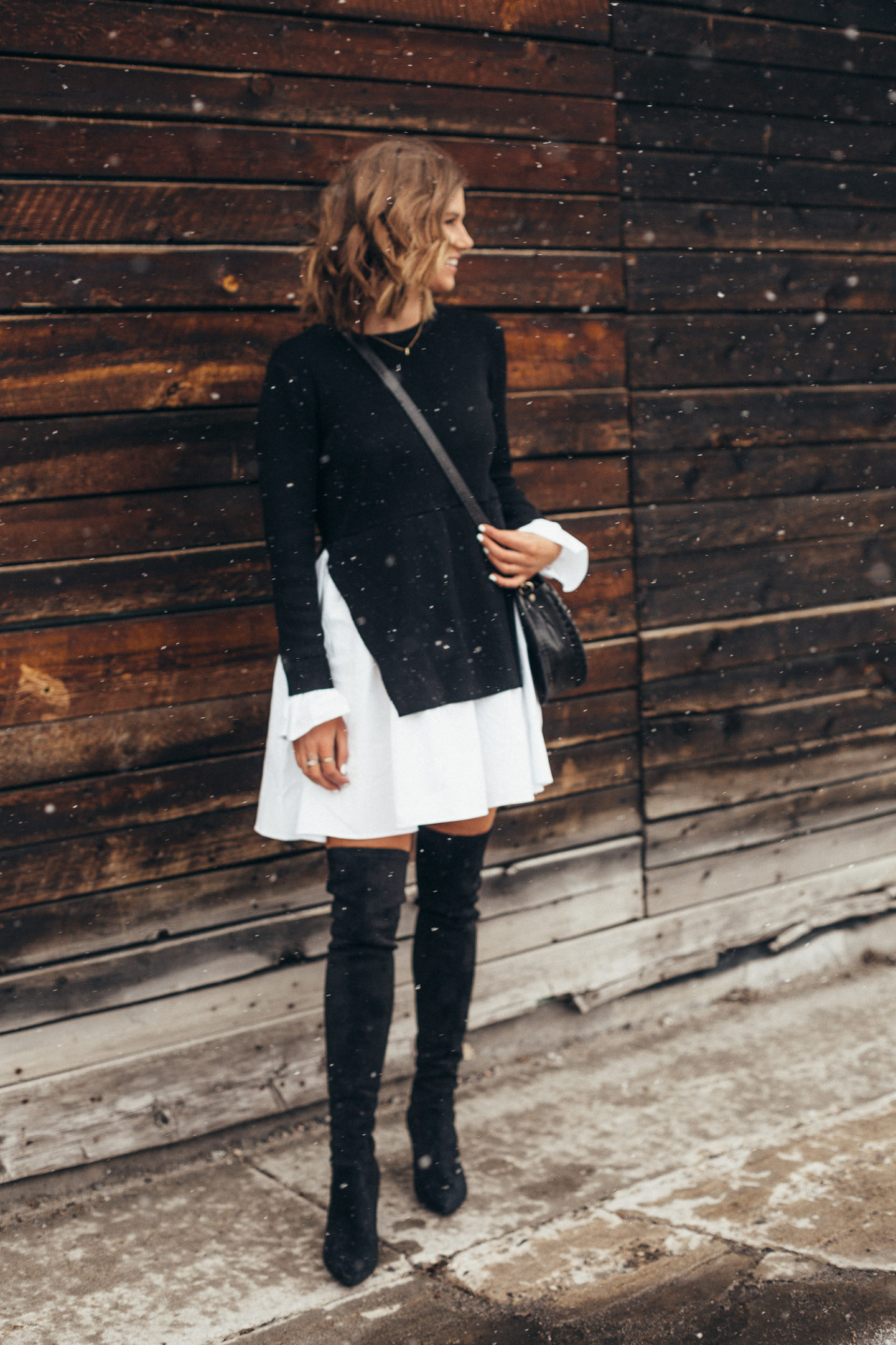 Amazing Black White Sweater Dress Pictures