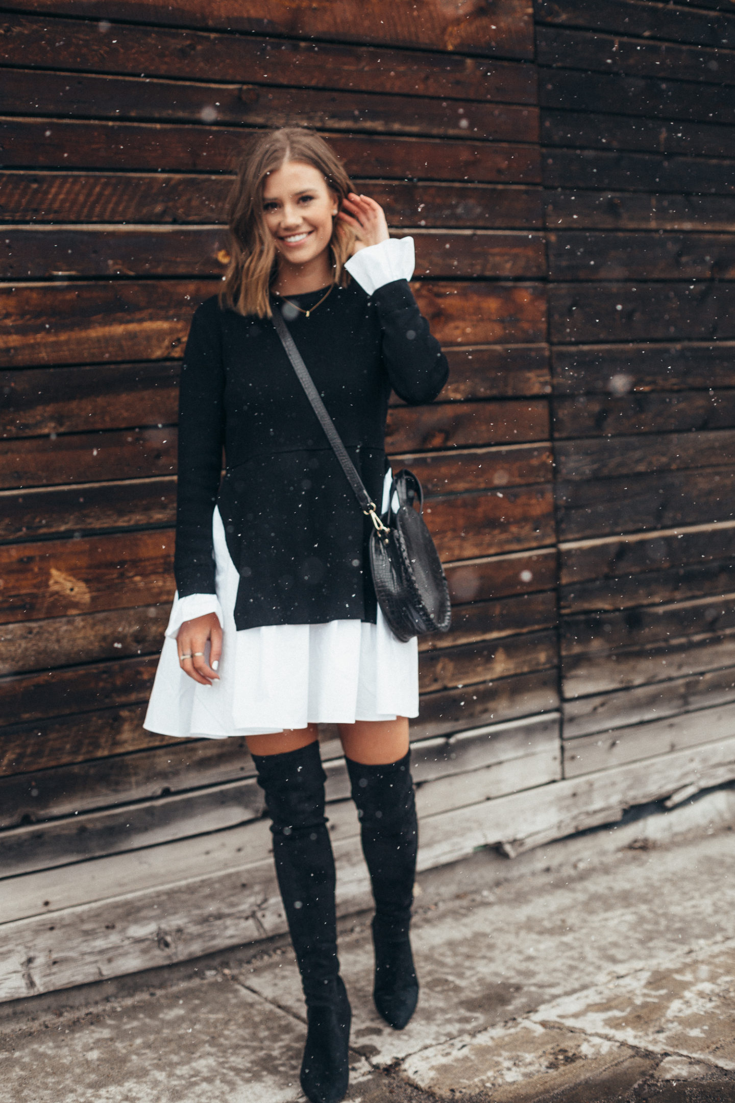 Amazing Black White Sweater Dress Pictures