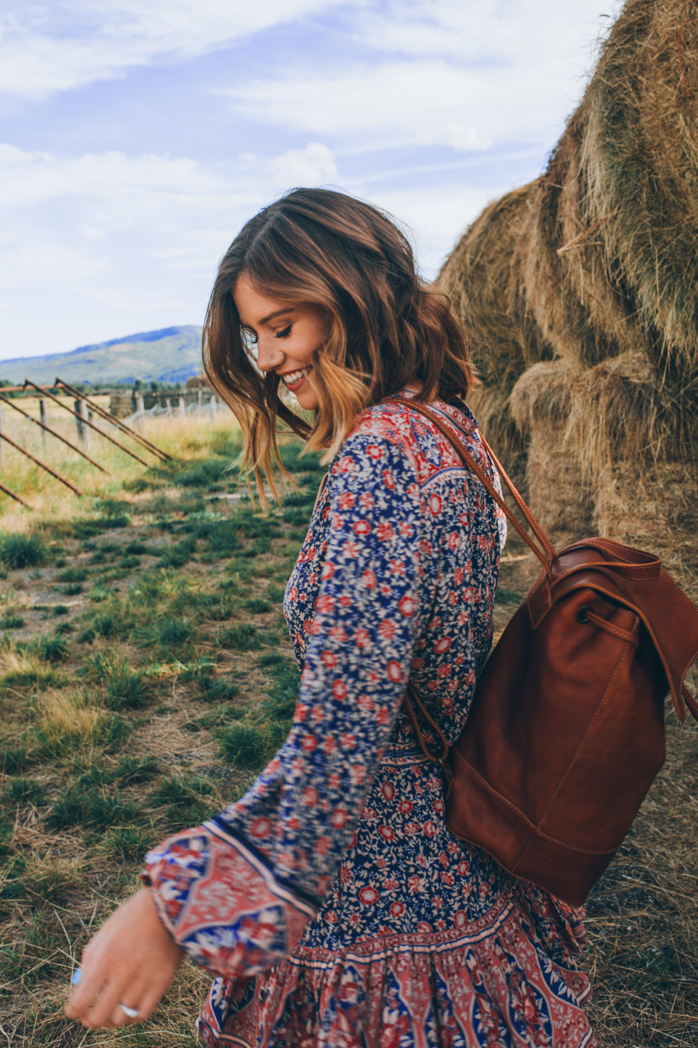 Fall: Boho Dress + Leather Backpack - Wanderlust Out West