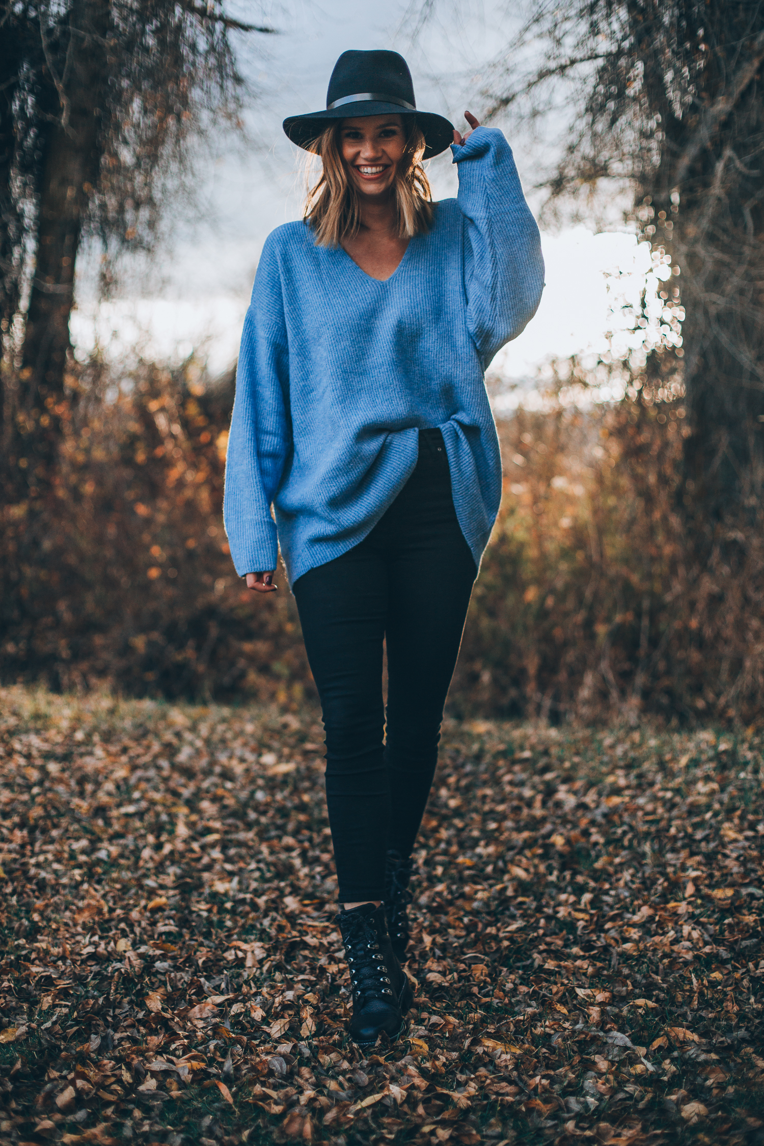 Cozy Oversized Blue Sweater-39 - Wanderlust Out West